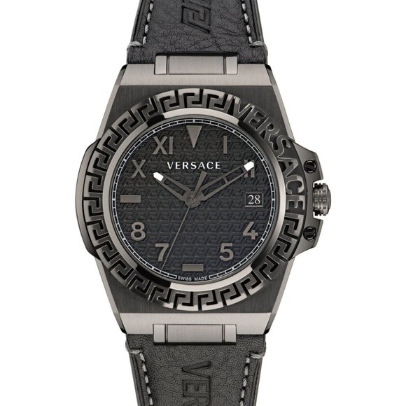 Versace | Accessories | Versace Mens 44mm Gunmetal Watch | Poshmark